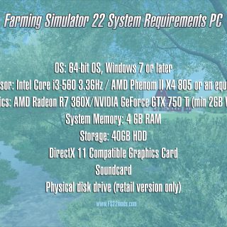 Farming Simulator 22 System Requirements PC | MAC