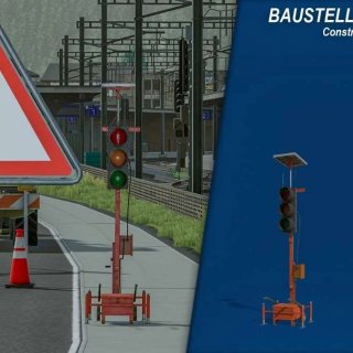 Construction site traffic light v1.0 - FS25 / FS22 Mod