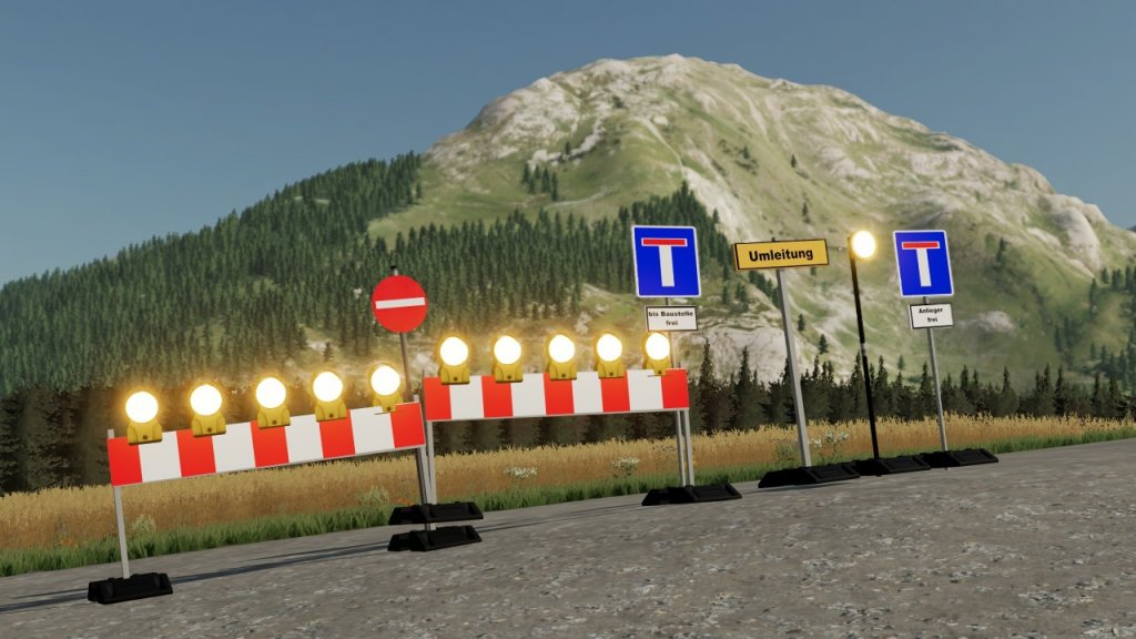 German road signs V1.0 - FS25 / FS22 Mod