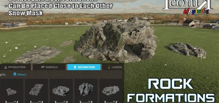 Placeable Rock Formations Mods | FS22 Mods | Farming Simulator 22 Mods