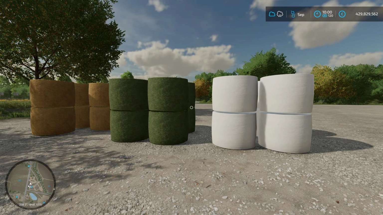 Medium Bales Round Straw, Hay and Silage v1.0.0.0 - FS25 / FS22 Mod