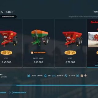 Bredal K165 fertilizer and lime spreader v1.0.0.0 - FS25 / FS22 Mod