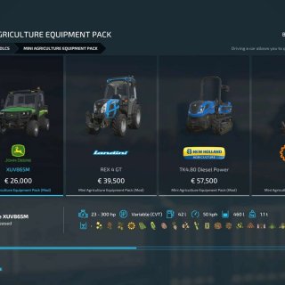 Mini Agriculture Equipment Pack v1.0.0.2 - FS25 / FS22 Mod