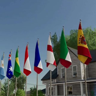 Flags Nations v1.0 - FS25 / FS22 Mod
