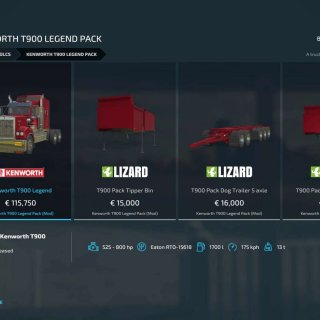 Kenworth T900 Legend v1.0.2.1 - FS25 / FS22 Mod