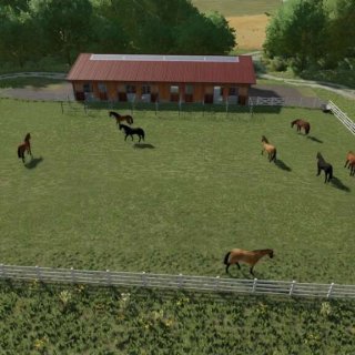Horse Stable With Paddocks v1.0.0.0 - FS25 / FS22 Mod