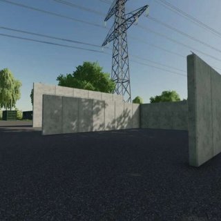 Concrete Walls (Prefab) v1.0 - FS25 / FS22 Mod