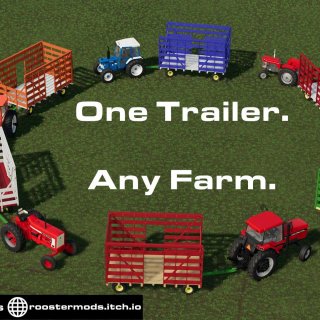 John Deere Wooden Thrower Rack V1.0 - FS25 / FS22 Mod