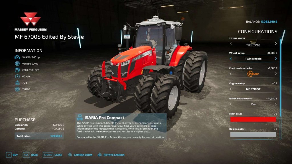 Precision Farming Updated Tractors Pack 2 By Stevie - FS25 / FS22 Mod