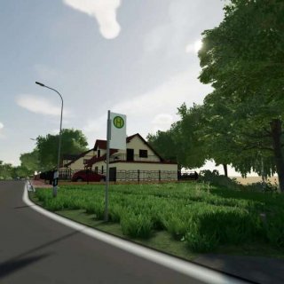 Bus Stop Sign (Prefab) v1.0 - FS22 Mod