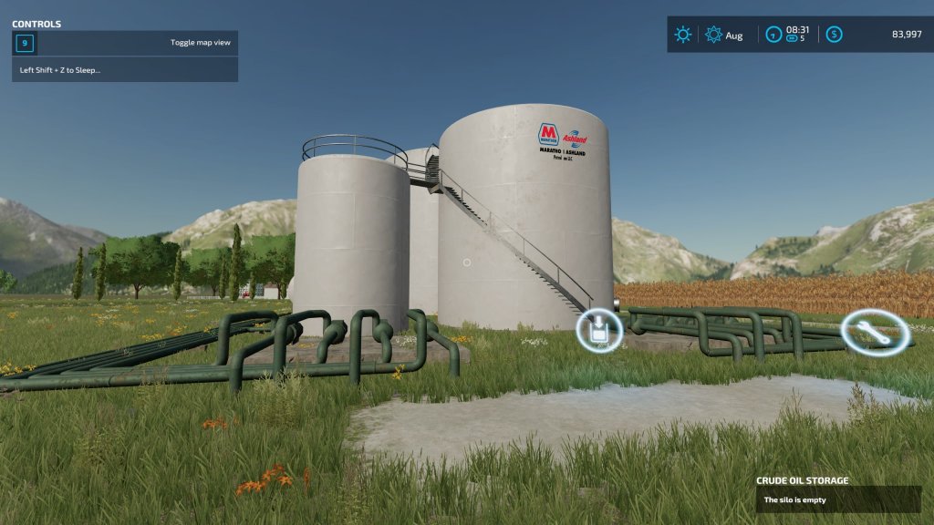 Crude Oil Storage V1.0.0.0 - FS25 / FS22 Mod