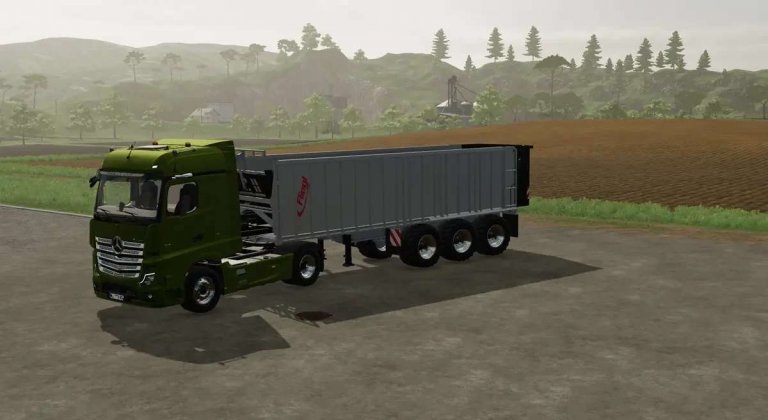 Fliegl ASS298 Tridem 3-axle walking floor trailer v1.0.0.0 - FS25 ...
