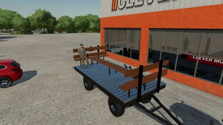 Hay Wagon With Seats v1.0.0.0 - FS25 / FS22 Mod