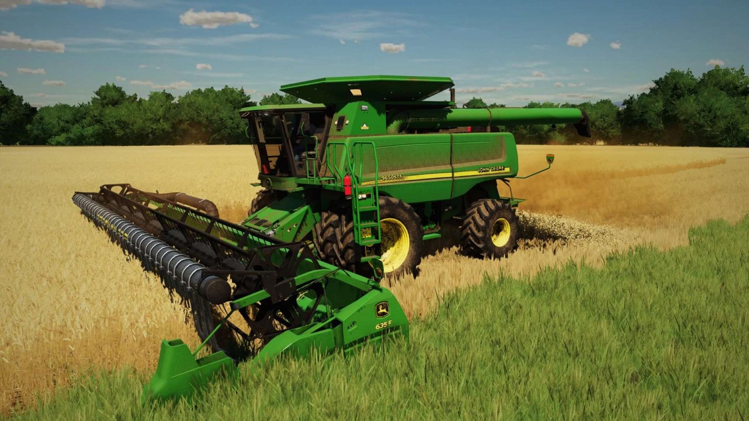 Wheat and Barley Stubble with Tire Tracks v1.0 - FS25 / FS22 Mod