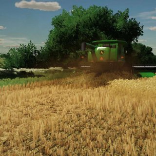 Wheat and Barley Stubble with Tire Tracks v1.0 - FS25 / FS22 Mod