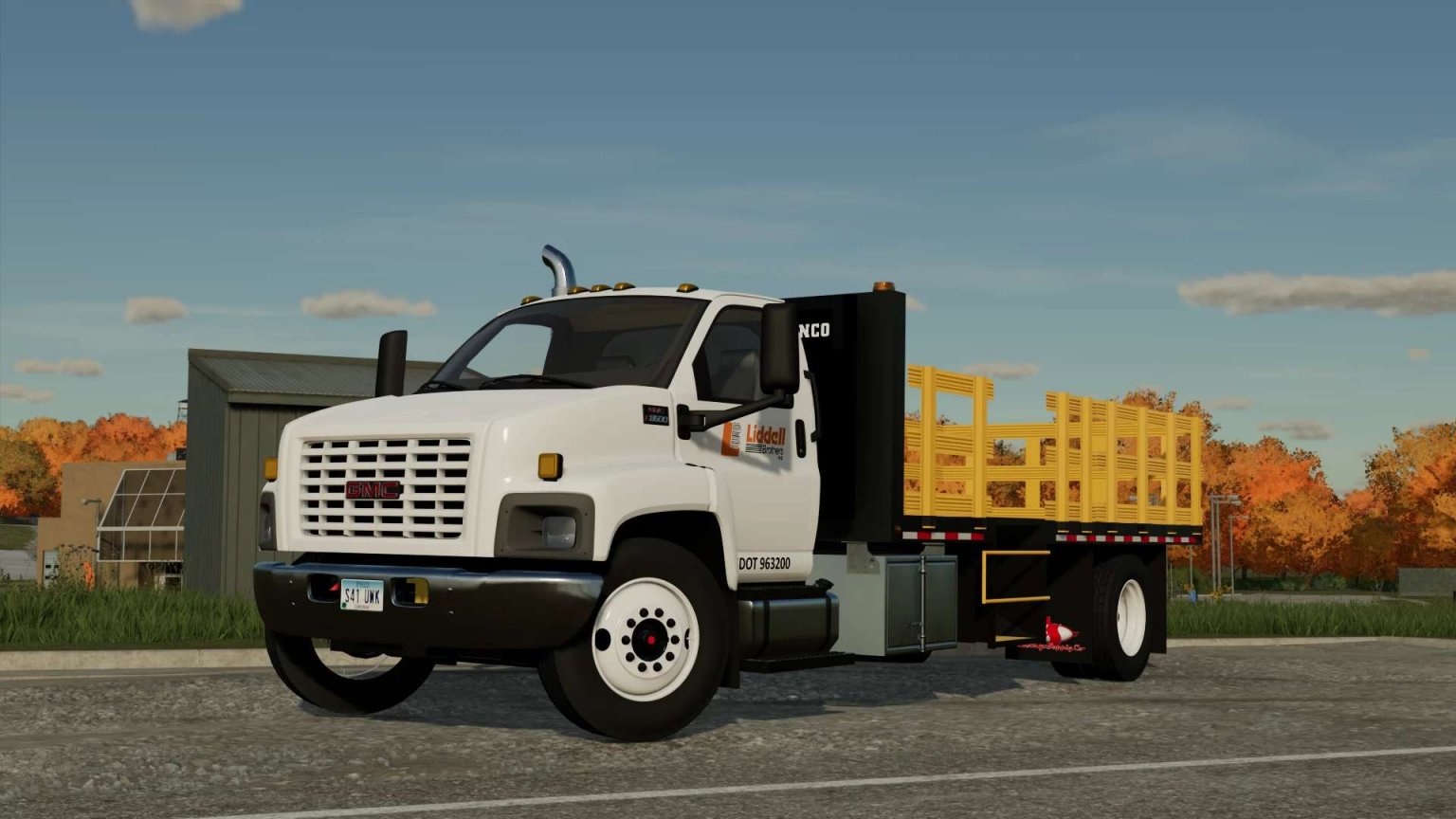 GMC C8500 Flatbed Cone Truck v1.0.0.0 - FS25 / FS22 Mod