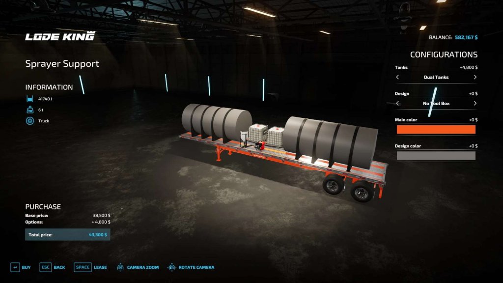 Lodeking Sprayer Support and Deck v1.1.0.1 - FS25 / FS22 Mod