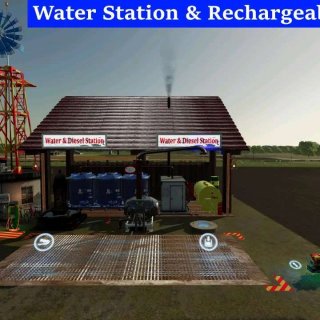 Water Station and Electric Charge BETA - FS25 / FS22 Mod