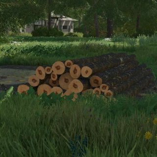 Wooden Pile Prefab v1.0.0.0 - FS25 / FS22 Mod