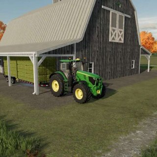 American Barn With Bale Storage v1.0.0.0 - FS25 / FS22 Mod