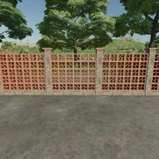 Brick Fence And Metal Gate v1.0.0.0 - FS25 / FS22 Mod