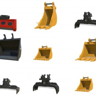 20-40 Ton Excavator Bucket Pack v1.0.0.0 - FS25 / FS22 Mod