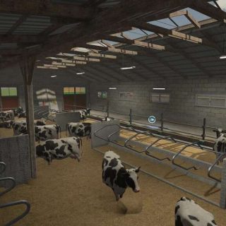 Modern Cow Barn v1.0.0.0 - FS25 / FS22 Mod