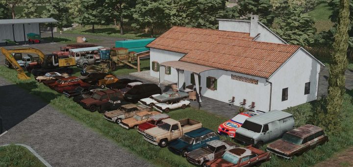 Placeable Junkyard Cars Mods | FS22 Mods | Farming Simulator 22 Mods