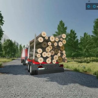 Tandem Forest trailer v1.0.3.0 - FS25 / FS22 Mod