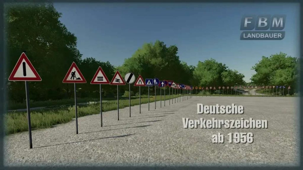 Traffic signs DE 1956 v1.0.0.0 - FS25 / FS22 Mod