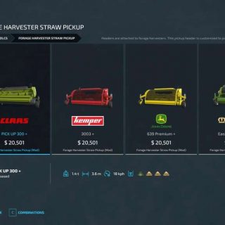 Forage Harvester Straw Pickup v1.0.0.0 - FS25 / FS22 Mod