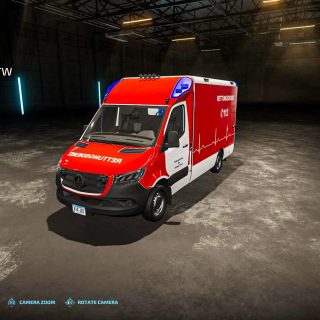 Mercedes-Benz Sprinter Strobel Ambulance v1.0.0.0 - FS25 / FS22 Mod