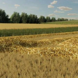 Wide swaths of straw v1.0.0.0 - FS25 / FS22 Mod