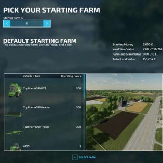 Pick Your Starting Farm v1.1.0.0 - FS25 / FS22 Mod