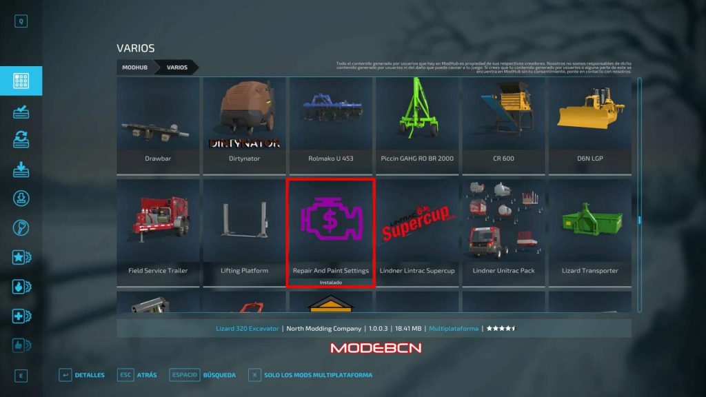 Configure Maintenance ESPANOL V1.1.0.1 - FS25 / FS22 Mod