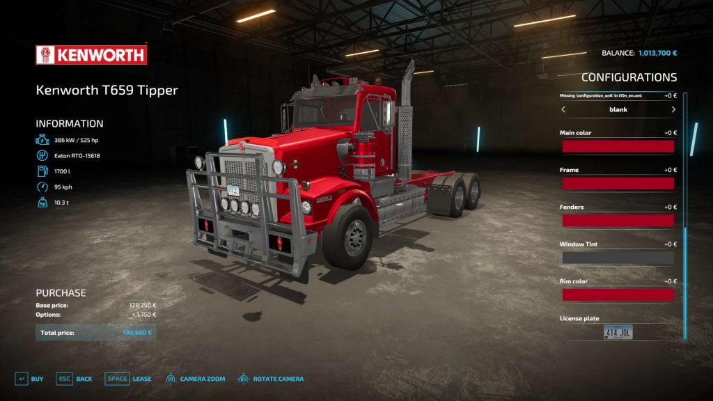 Kenworth T659 Tipper v1.1.0.0 - FS25 / FS22 Mod