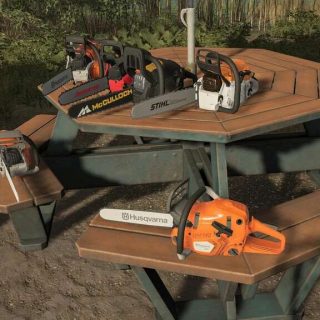 Placeable Decoration Chainsaws v1.1.0.0 - FS25 / FS22 Mod