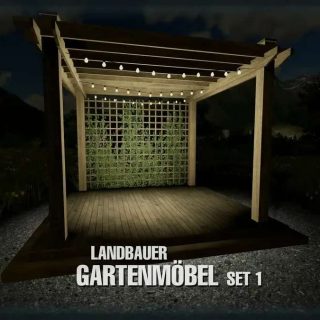 Garden Furniture Set 1 v1.0.0.0 - FS25 / FS22 Mod