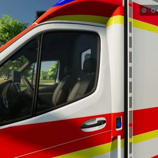 Mercedes Benz Sprinter Strobel Ambulance v1.0.0.1 - FS25 / FS22 Mod