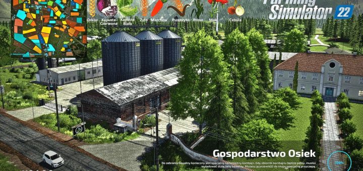 Map Osiek Remastered Mods | FS22 Mods | Farming Simulator 22 Mods