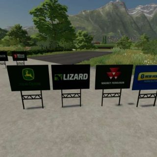 Brand Yard Signs Prefab v1.0.0.0 - FS25 / FS22 Mod