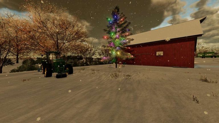 Christmas Tree With Snowman v1.0.0.0 - FS25 / FS22 Mod