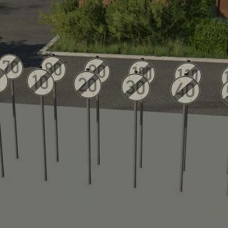 German Traffic Signs (Prefab) v1.0.0.1 - FS25 / FS22 Mod