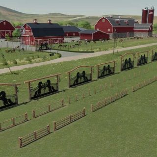Ranch Gates And Fences Packs v1.0.0.0 - FS25 / FS22 Mod