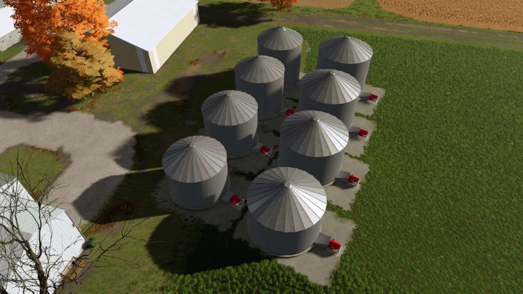 24 - 27 Grain Bins v1.0.0.0 - FS25 / FS22 Mod