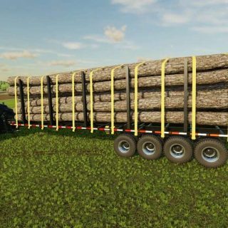40' Lizard Flatbed Autoloading Bale Trailer v1.0.0.1 - FS25 / FS22 Mod