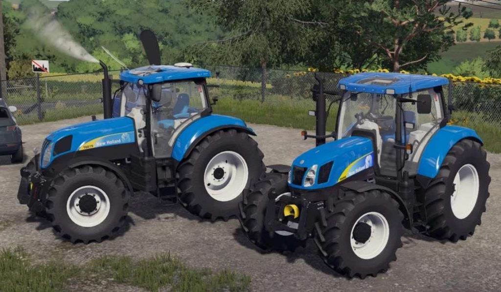 New Holland T6 4 and 6 cyl Series PACK v1.0.0.0 - FS25 / FS22 Mod