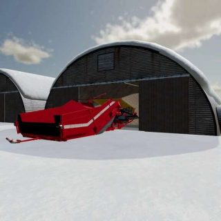 Reinforced Quonset Sheds For Woodchips v1.0.0.0 - FS25 / FS22 Mod