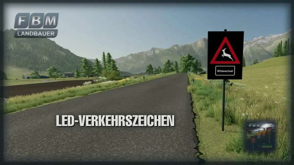 LED Traffic Signs v1.1.0.1 - FS25 / FS22 Mod