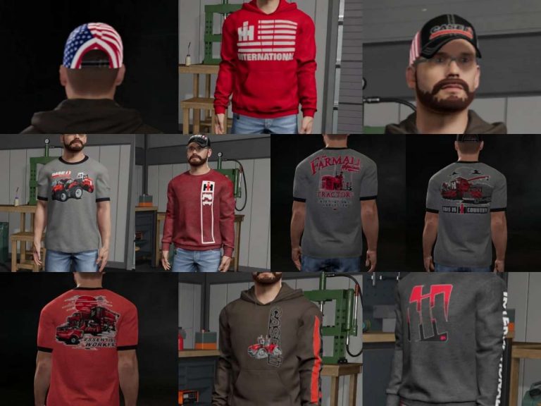 Case IH themed clothing pack v1.0.0.0 - FS25 / FS22 Mod